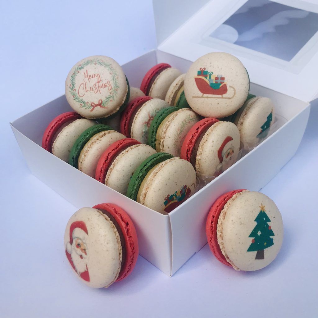 Christmas Macarons Festive Box – Sugar Glaze Bakery